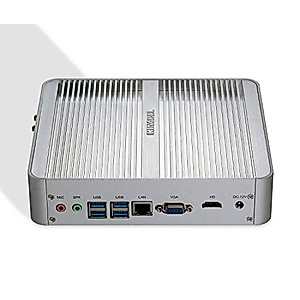 KINGDEL Smart Design Mini Desktop Computer, Fanless Mini PC with i3 7th Gen. CPU, 16GB RAM, 256GB SSD, 4K: 4096x2304, HD Port, VGA, LAN, All Metal Body