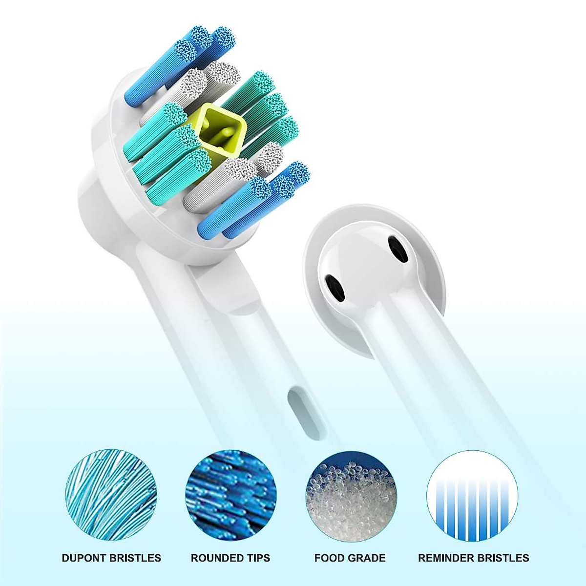 KS-QON BENG 16Pcs Toothbrush Replacement Heads , Electric Replacement Brush Heads Professional Sensitive Gum Care Replacement Brush Heads,Includes 4 Precision,4 Floss,4 Senstive,4 White Clean