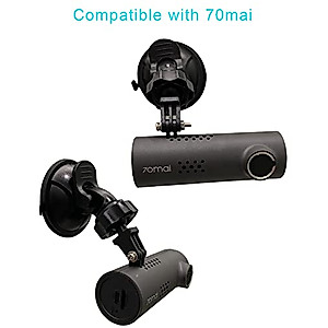 Glucrean Dash Cam Mount Compatible with 70mai Smart Dash Cam 1S / 70mai Dash Cam M300, Suction Cup Mount Easy to Install and Use, Strong Suction Power Hight Durability and Removeable 2 Pcs