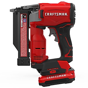 CRAFTSMAN V20 Pin Nailer Kit, 23 Gauge, Cordless, Battery and Charger Included (CMCN623C1)
