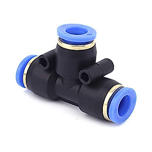 SNS Push to Quick Connect Tube Fitting 5/16" Tube OD Union Tee Type Plastic(10 PCS) SPE-5/16