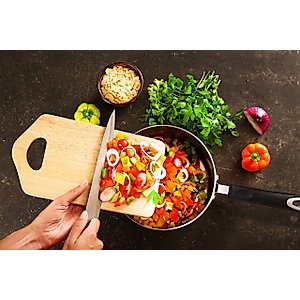 Utopia Kitchen 1 Quart & 2 Quart Nonstick Saucepans with Glass Lids & along with 8” 9” & 11” Nonstick Frying Pan - Induction Bottom - Multipurpose Use for Home Kitchen or Restaurant - Grey-Black