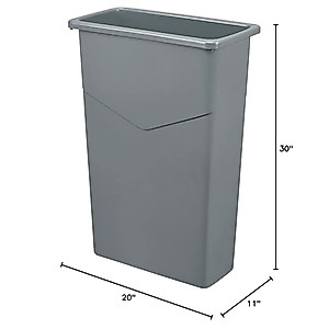 Global Industrial Triple Recycling Trash Container System, 23 Gallon Each