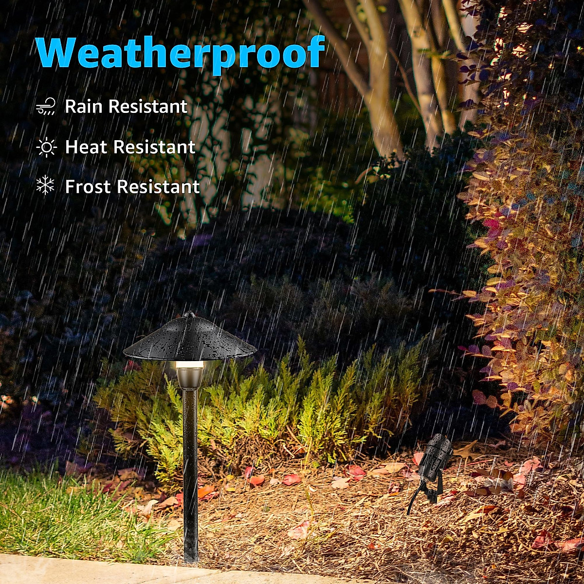 SUNVIE LED Landscape Lights Low Voltage Pathway Lights 12V Landscape Lighting Kit Aluminum Low Voltage Landscape Pathway Lights with Stake Waterproof for Walkway Yard Garden, 12 Pack with Connectors