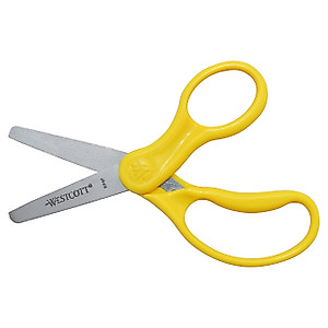 Westcott 16454 Right- and Left-Handed Scissors, Kids' Scissors, Ages 4-8, 5-Inch Blunt Tip, Assorted, 6 Pack