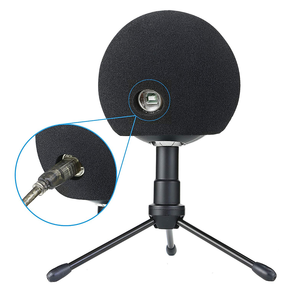 YOUSHARES Blue Snowball Pop Filter - Customizing Microphone Windscreen Foam Cover for Improve Blue Snowball iCE Mic Audio Quality (Mouth)