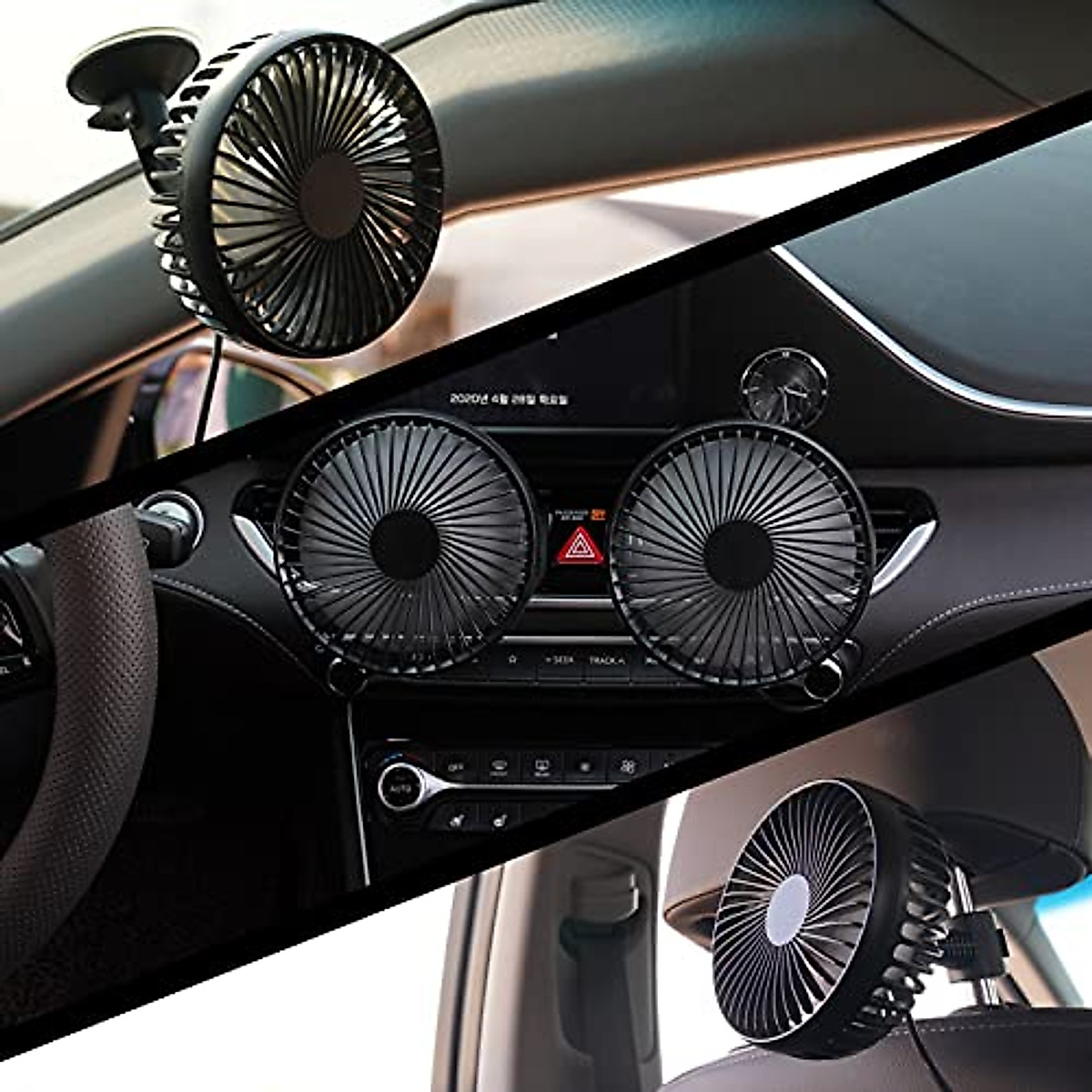 KMMOTORS Cooling Car Fan, Baby Pet Car Seat Rear Seat Headrest Window fan, USB Plug for Car/Vehicle