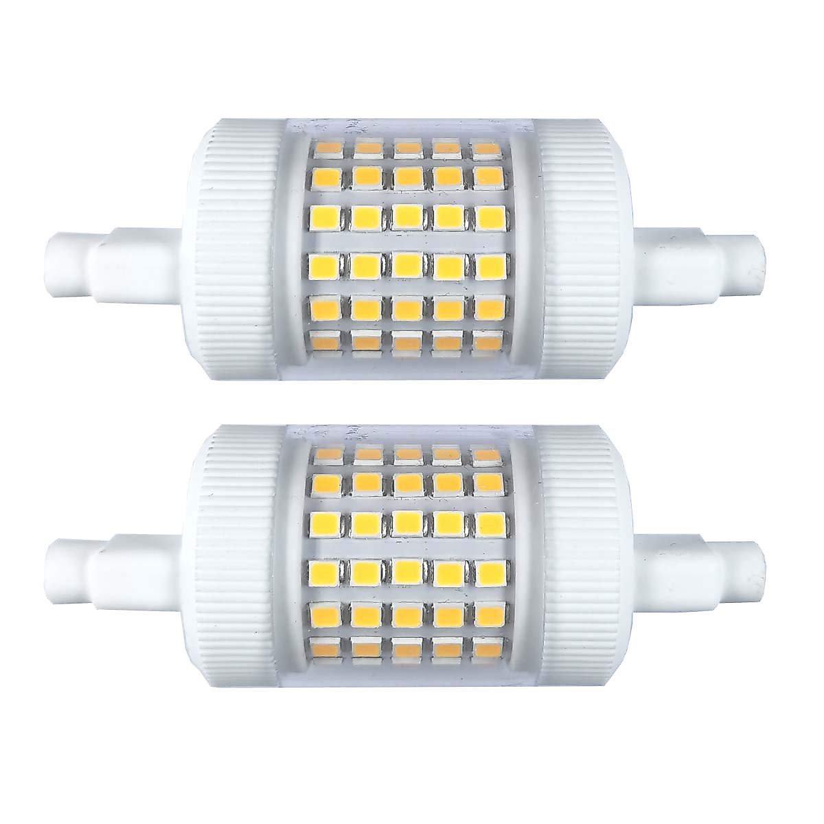 QLEE Dimmable 12w R7s Led Bulb 78mm Daylight 150w Equivalent Halogen Light 3.1" Double Ended J Base T3 R7s 150w 120v Flooding Light Reading Working Security Floor Lamp Soft Light 2PCS