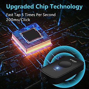 Cloudeck Mouse Jiggler Undetectable for Computer, USB Mouse Mover, Gaming Automatic Continuous and Assistive Click Device, Plug & Play, Simulate Mouse Pointer Movement to Prevent PC Going Sleep