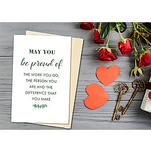 Heyshoo May You Be Proud Of The Work You Do, Thank You Card, Teacher Thank You Card, Corporate Key Worker Thanks Gift