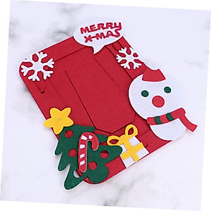 Veemoon Photo Frame Christmas Picture Frame Diy Christmas Ornaments Handmade Frame Red Picture Frame Kraft Picture Frame Decorative Picture Frames Red Decorations Embroidery Child Manual