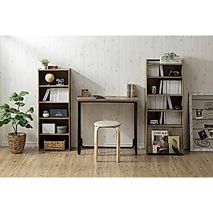 IRIS USA Modern Computer Office Desk Table with Matte Black Steel Frame, Wood