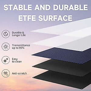 TWELSEAVAN 100W Solar Panel for Jackery/EF/Bluetti/Anker/Goal Zero Power Station, IP68 Waterproof 23.5% Efficiency ETFE Portable Foldable Solar Charger with Adjustable Kickstand for Camping Outdoor