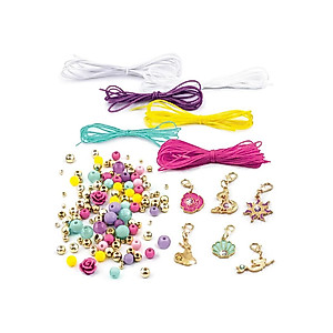Make It Real Disney Princess Crystal Dreams Jewelry Kit - DIY Bead & Charm Bracelet Set with Swarovski Crystals, Includes Supplies & Exclusive Princess Book - Create 6 Bracelets, Ages 8