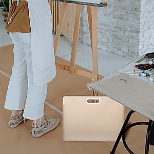 DIYEAH Plastic Art Portfolio 8k Large Art Portfolio with Handle Waterproof Portfolio Folder for Artwork Arts Storage Case for Drawing Sketch Photography Poster (17.3 X 13.1 Inch)