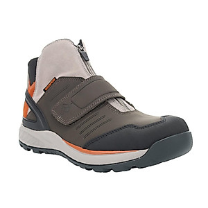 Propet Men's Valais Waterproof Hikers, Gunsmoke/Orange, 12 X-Wide US