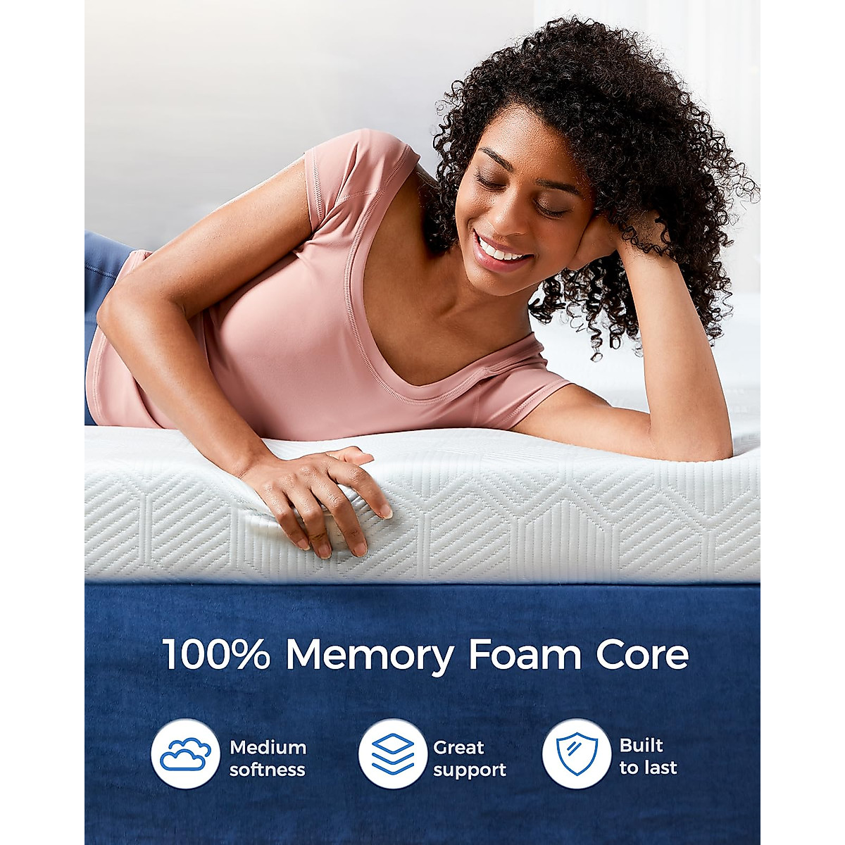 Dreamsmith 3 Inch Gel Memory Foam Mattress Topper Twin Size, Breathable Pressure Relief Mattress Topper, Washable Cover with Elastic Straps & Non-Slip Bottom, CertiPUR-US Certified, Cooling