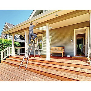 Little Giant Ladder Systems, Velocity with Wheels, M22, 22 Ft, Multi-Position Ladder, Aluminum, Type 1A, 300 lbs Weight Rating, (15422-001)