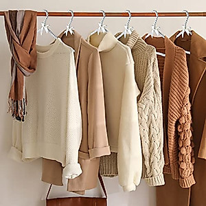 Pearl Hangers Strong Metal Heavy Duty Pack of 5 Elegant Clothes Hangers Beaded White Flower Ribbon Combination for Adults Men Women Kids Children