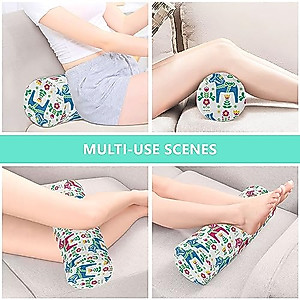 Vnurnrn Swedish Folk Horse Neck Support Pillow Round Neck Roll Bolster Cylinder Pillow Cervical Pillows Bolster Pillow for Leg Knee Back Head Support for Adults Bedroom Camp Work