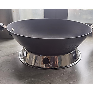IEUYO Universal Wok Support Ring Wok Rack Wok Stand for Most Woks Kitchens and Restaurants Use Stainless Steel Size large 7.7"-9.8" 1PC