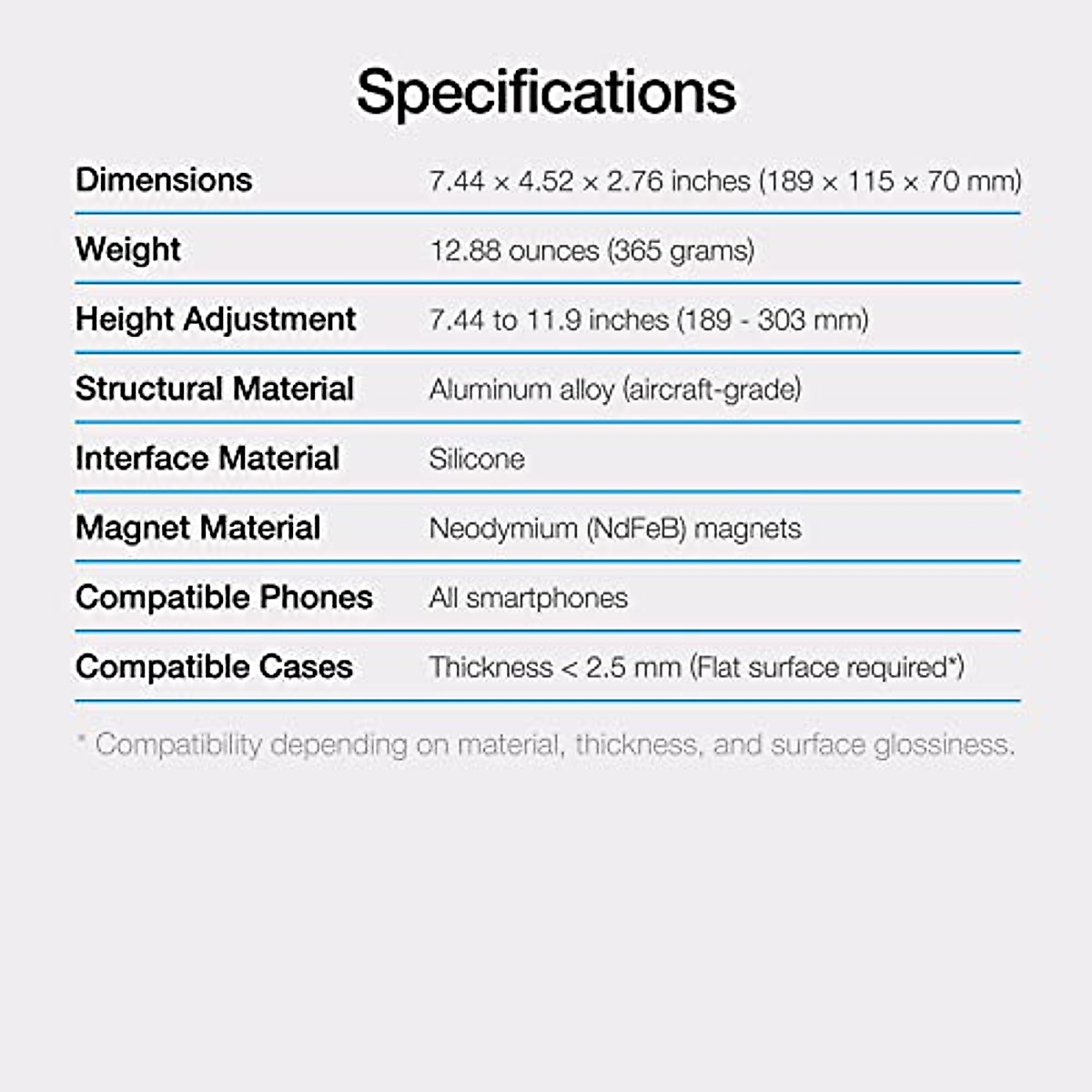 AluDisc Pro 360°-Directional Magnetic Aluminum Desk Phone Stand Tilt Swivel Rotate Angle Adjust Height 12" for All iPhone 15/14/13/12 Samsung Galaxy Note All Smartphones and Nintendo Switch (ST-520SI)