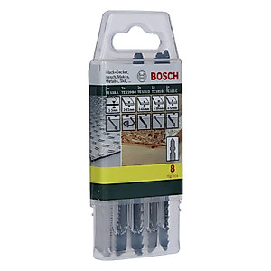 Bosch 2607019458 Jigsaw Blade Set with T-Shaft 8 Pcs