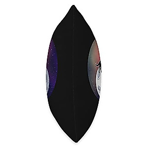 Cosmic Wolf Howling Moon Space Wolves Watercolor Cosmic Wolf Howling Moon Space Arctic Wolves Watercolor Throw Pillow, 16x16, Multicolor