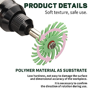 76Pcs 1 Inch Mini Radial Bristle Disc Mix Kit with 2.35mm/3mm Mandrels for Rotary Tools Accessories Cleaning Deburring Sanding, Grit 80/120/220/400/600/1000/2500 Abrasive Buffing Wheel Polishing Bits