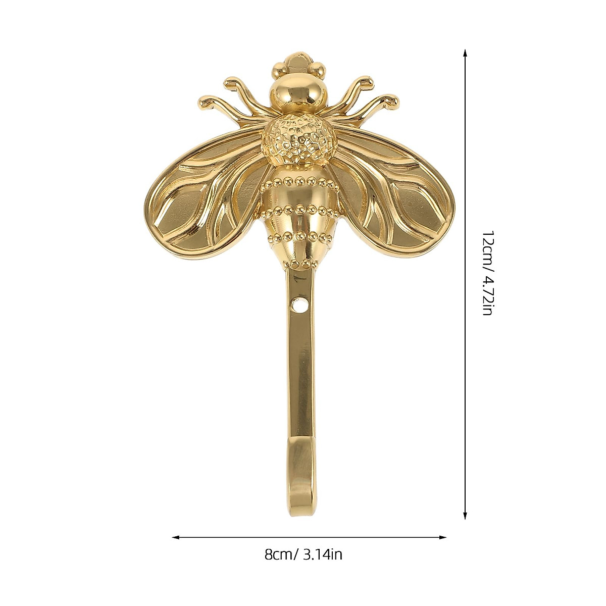 Ciieeo Wall Hook Bee Design Vintage Towel Hook Coat Hanger Honeybee Key Holder Animal Rack for Hanging Scarves Bags Purses Hats Towels Hat
