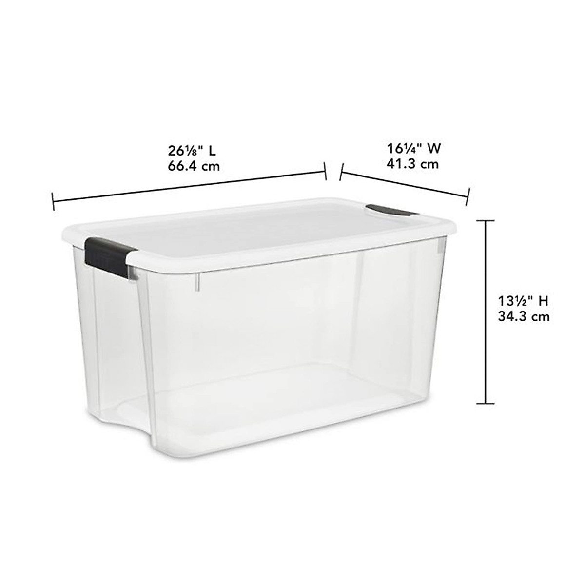 Sterilite Clear Stackable Set of 70 Quart Ultra Latch Storage Boxes (4 Pack) & 64 Quart Container Totes (6 Pack) with Latching Lids