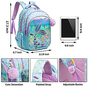 MOHCO Kids Backpack 17inch with Lunch Bag and Pencil Case Lightweight School Backpack for Teens, Girls, Boys, Elementary and Middle school