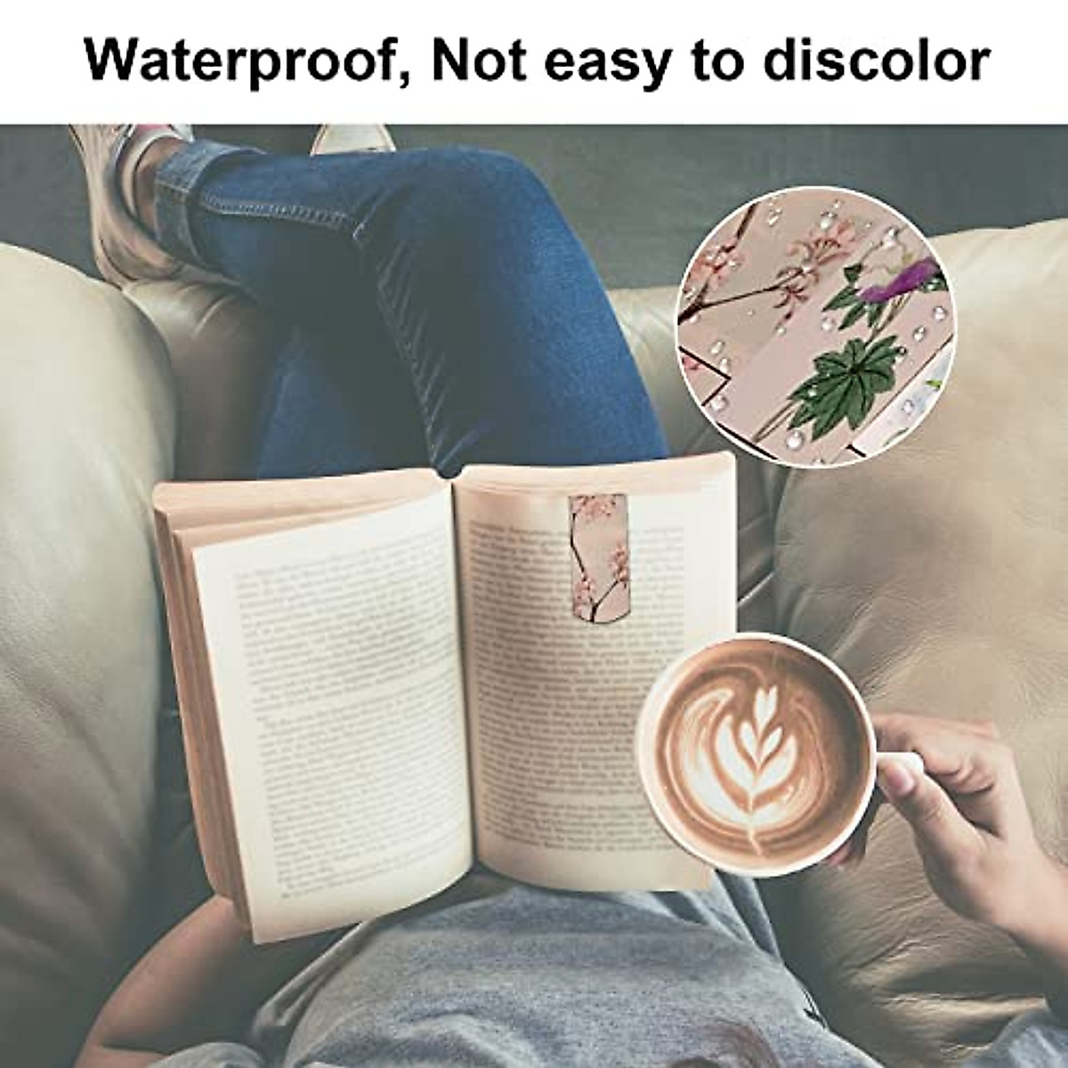 12PCS Magnetic Bookmarks - Magnet Page Markers Page Clips Assorted Book Markers Set with Exquisite Pattern, Bookmarks for Women, Students, and Book Lovers(Floral Style)