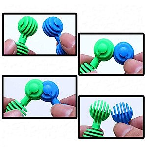 RAINBOW TOYFROG Star Flex STEM Building Toys - 70 Connector Blocks for Kids with Tote - Kindergarten STEM & Preschool Table Top Toys - Open Ended Building Blocks for Boys and Girls 3 Years Old & Up