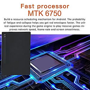 Office Tablet, 10 IPS 7000mAh 2 Card Slots Dual Camera Student Tablet 6GB RAM 256GB ROM for Work (U.S. regulations)