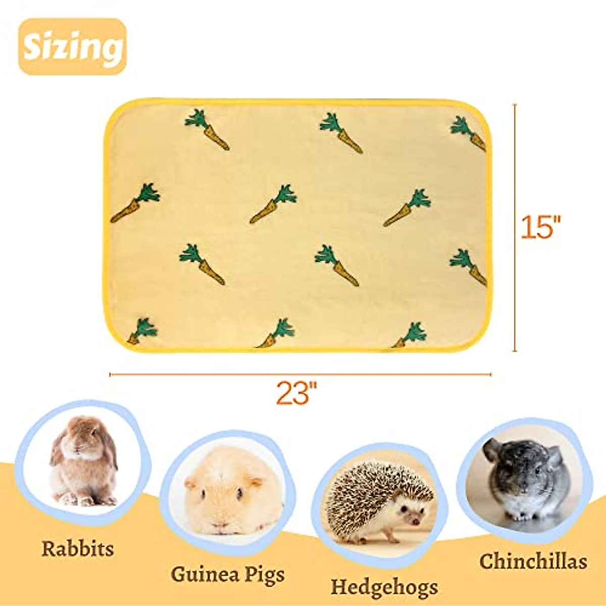 Tierecare Guinea Pig Blanket (3 Pack) Ultra Soft Pet Fleece Blankets Warm Sleep Mat Flannel Sofa Cover for Dog Cat Hamster Rabbit Fluffy(S)