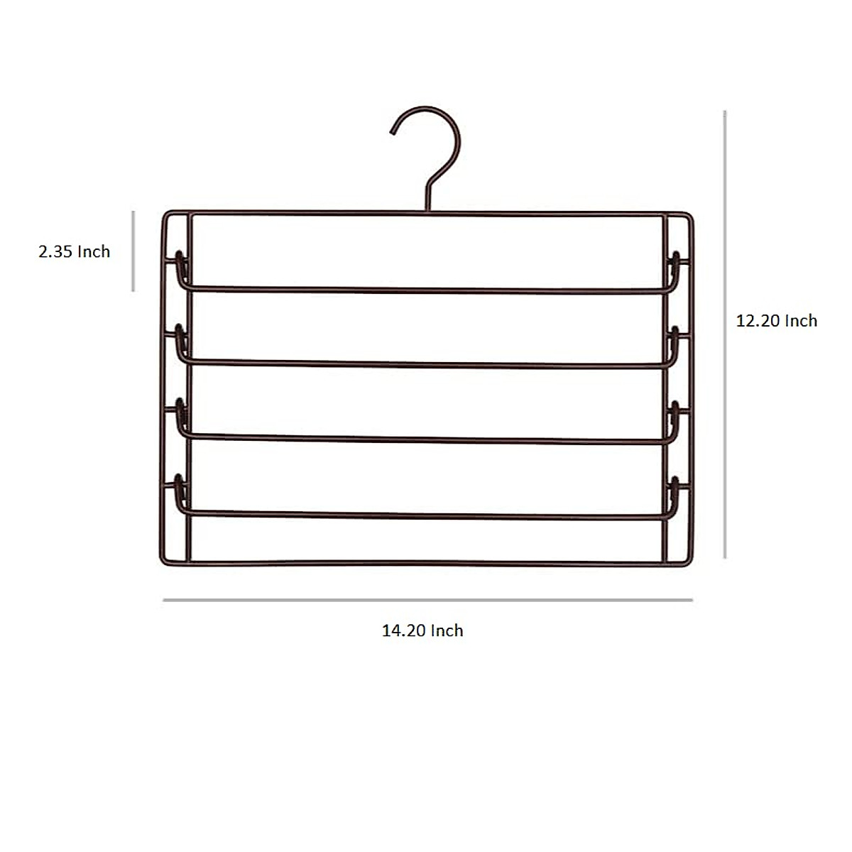 Pants Hangers Space Saving - Hangers for Clothes Hanger Organizer - Jean Hangers Pants Rack Scarf Hanger Closet Space Saving Scarf Organizer - Magic Pants Hangers Pants Organizer 2 Pack