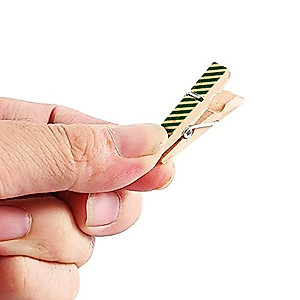 50Pcs Mini Clothespins, Colorful Wooden Clothespins Photo Paper Peg Craft Clips Small Picture Clips for Wall Hanging Pictures