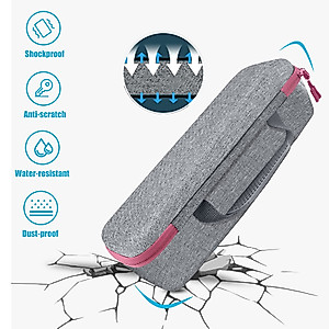ProCase Hard Travel Case Compatible for Revlon One-Step Hair Dryer/Volumizer/Styler, EVA Carrying Case with Velvet Bag Cover for Hot Tools, OMOteam, Bed Head Air Brush Blow Dryer -Grey