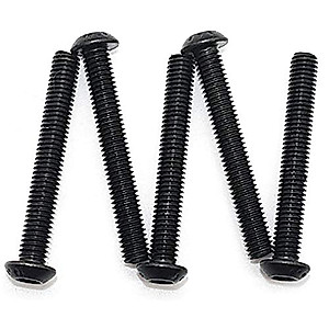 25pcs M6-1.0 x 40mm Round Cup Hexagon Socket Screws10.9 Grade Alloy Steel, Oxidized Black Surface Treatment、Full Thread, Allen Socket Drive (Size: M6x40)