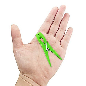 Colorful Plastic Clothespins, Heavy Duty Laundry Clothes Pins Clips with Springs, Air-Drying Clothing Pin Set(24 Pack)