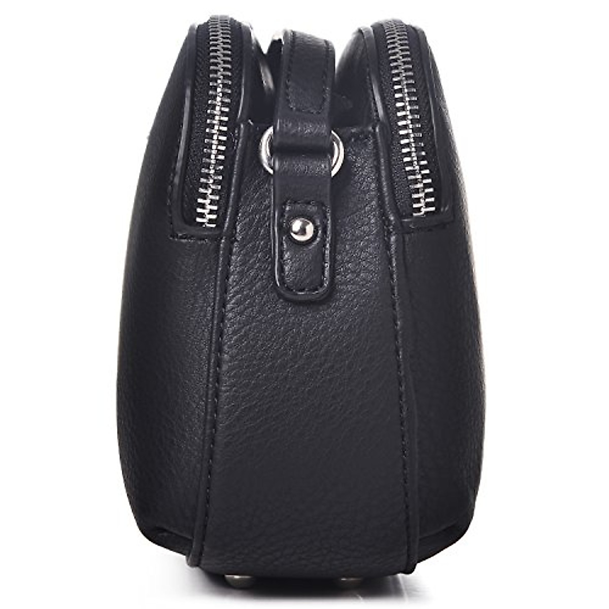 DAVID - JONES INTERNATIONAL. Crossbody Bag for Women,Lightweight Multi Compartment Small Shoulder Handbag, Vegan Leather Saddle Everyday pocketbooks Purses,Black Purse