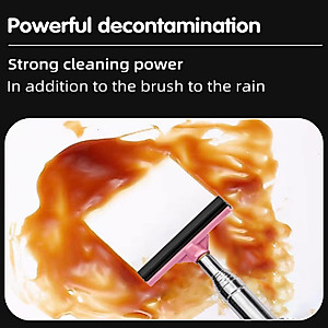 Car Mirror Wiper, Telescopic Auto Mirror Squeegee Cleaner, 97cm Long Handle Car Cleaning Tool Portable Cleaning Tool for All Car/SUV/Truck,Universal Car Accessories(pink)