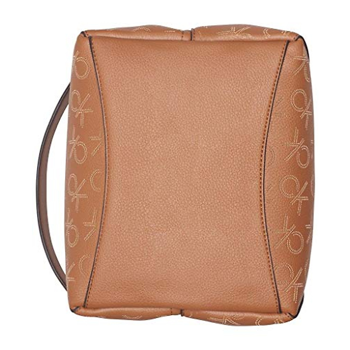 Calvin Klein Denver Perforated Montego Logo Hobo Shoulder Bag, Caramel Perf