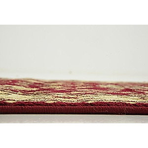 Unique Loom Voyage Collection Traditional Oriental Classic Intricate Design Area Rug (2' 7 x 10' 0 Runner, Red/Gold)