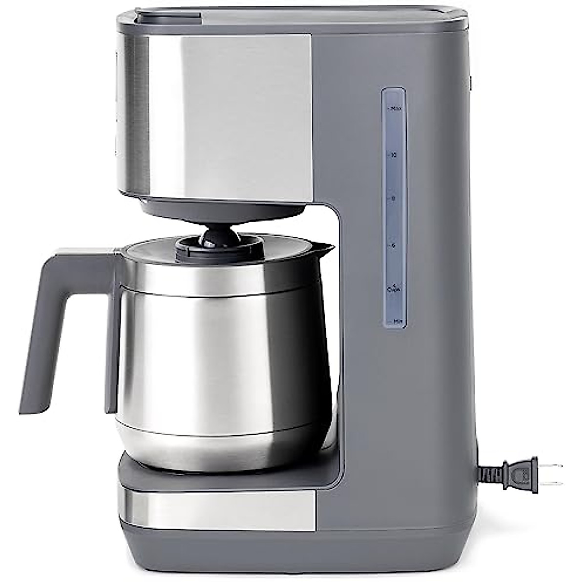 GE Drip Coffee Maker With Timer | 10-Cup Thermal Carafe Pot Keeps Coffee Warm for 2 Hours | Adjustable Brew Strength | Wide Shower Head for Maximum Flavor | Kitchen Essentials | Stainless Steel