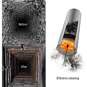 NEAGLORY 20 Ft Chimney Sweep Kit Chimney Brush with Nylon Flexible Rods, Chimney Cleaning Kit for Fireplace Flue, 14 Rods