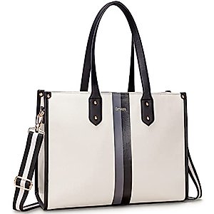 ESTARER Laptop Tote Bag for Women, 15.6 Inch Laptop Bag Water-resistant Canvas Work Bag, Casual Shoulder Bag Handbag Briefcase Purse for Office/College/Travel