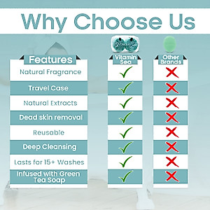 2PCs Bath Sponges for Shower Women - Bath Loofah Sponges for Shower - Body Sponges for Shower with Travel Case - Exfoliating Sponges for Body - Sea Sponges for Bathing - Shower Accessories for Women