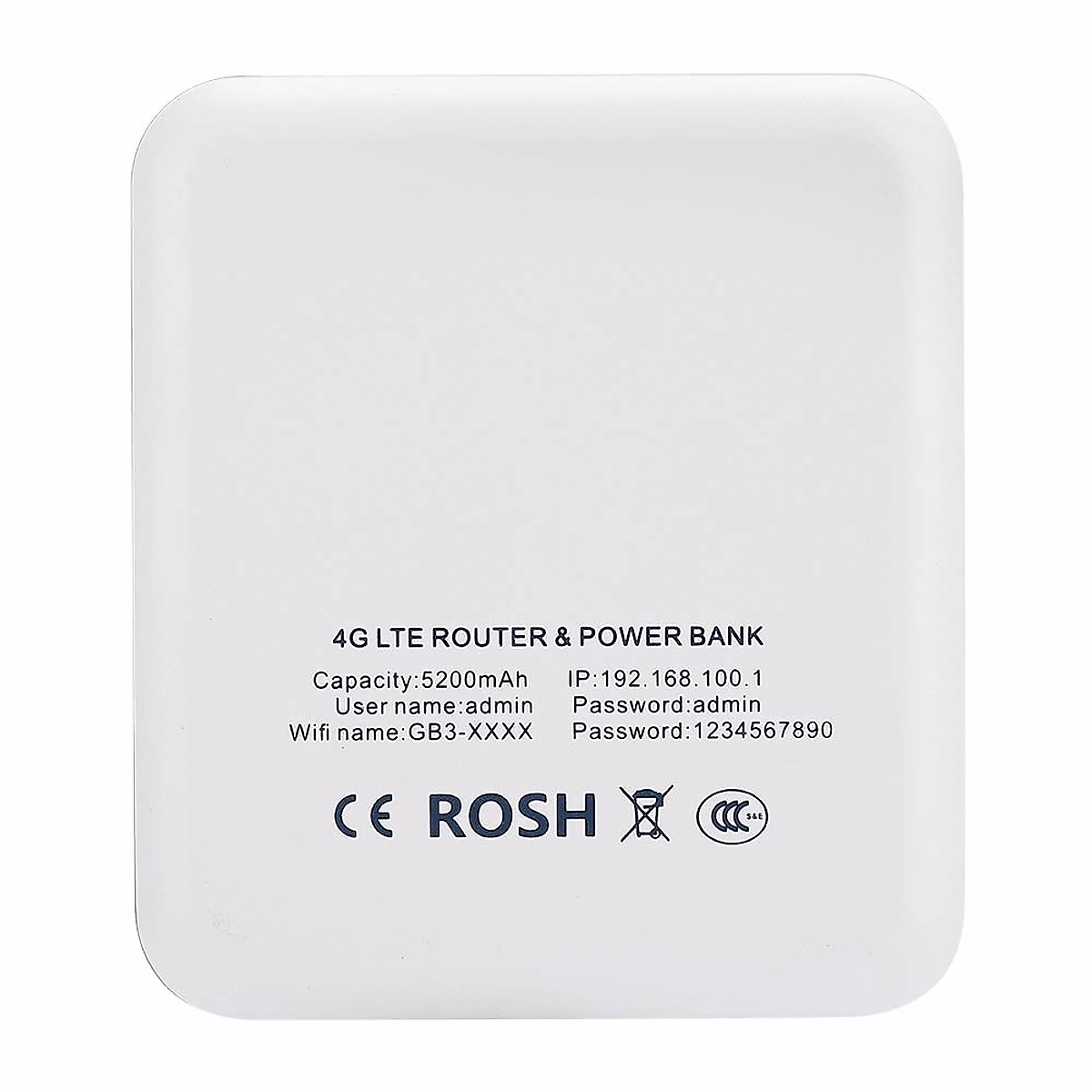 4G LTE Mobile Hotspot 5200mAh Portable Charger Power Bank, Mini Mobile Router with Travel Power Bank Support WiFi Hotspots Auto Establishment, Mobile Power Bank&Pocket WiFi, Only Supported in Europe